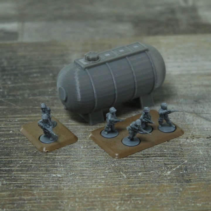 3D Printable Airfield WW2 Large Fuel Tank Wargaming Terrain by Patrick ...