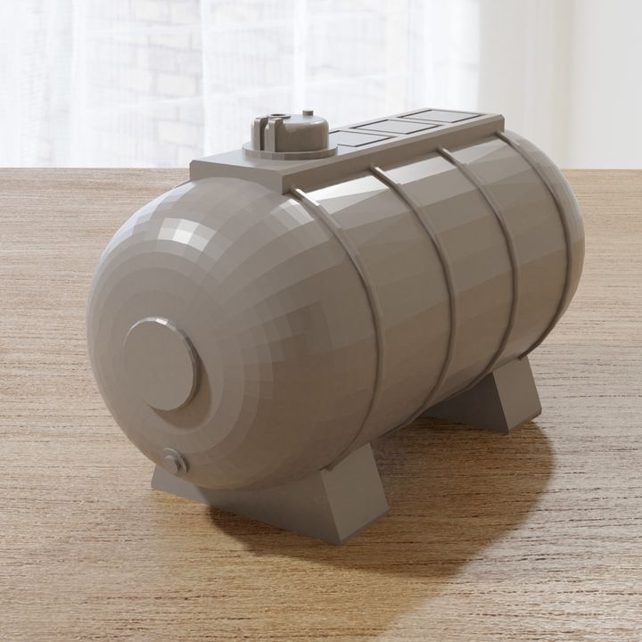 3D Printable Airfield WW2 Large Fuel Tank Wargaming Terrain by Patrick ...