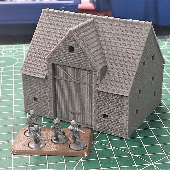 3D Printable Normandy Farm - Barn - Wargaming Terrain by Patrick Miniatures