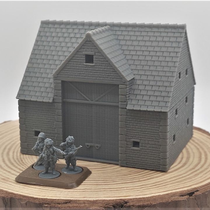 3D Printable Normandy Farm - Barn - Wargaming Terrain by Patrick Miniatures