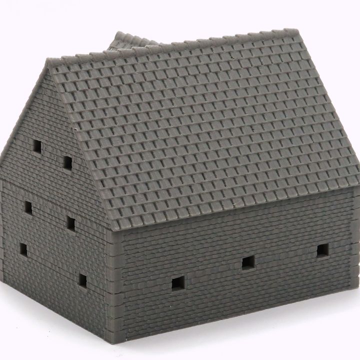 3D Printable Normandy Farm - Barn - Wargaming Terrain by Patrick Miniatures