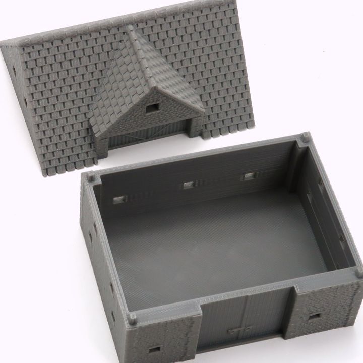 3D Printable Normandy Farm - Barn - Wargaming Terrain by Patrick Miniatures