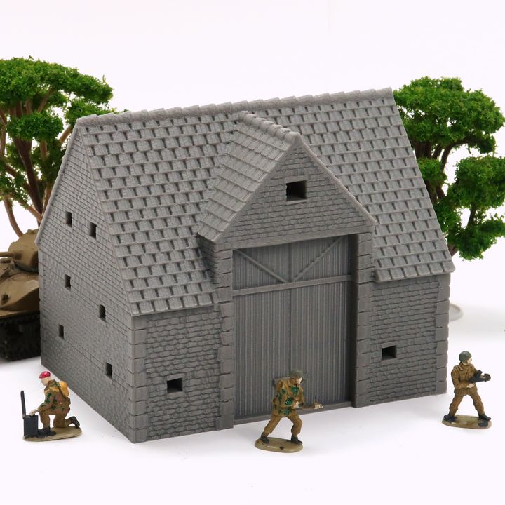 3D Printable Normandy Farm - Barn - Wargaming Terrain by Patrick Miniatures