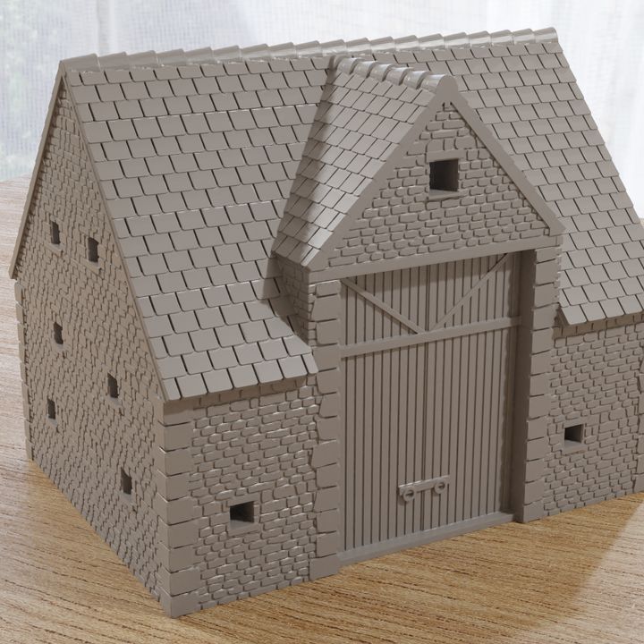 3D Printable Normandy Farm - Barn - Wargaming Terrain by Patrick Miniatures