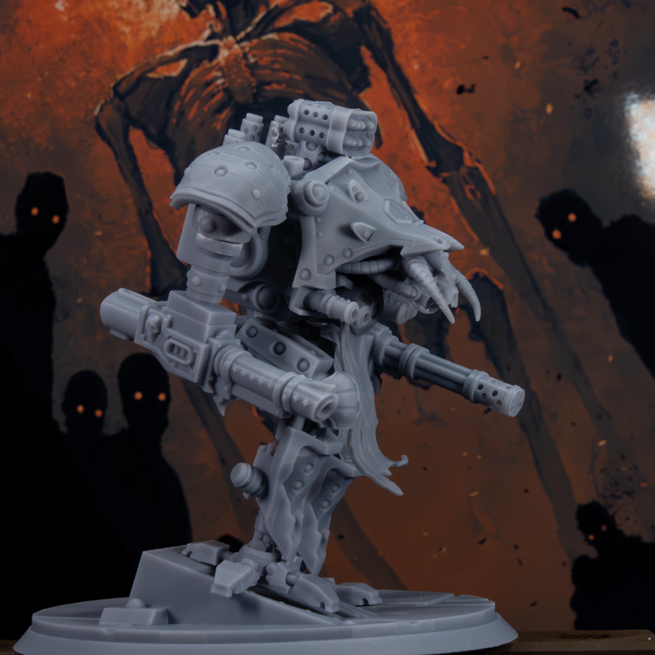 3D Printable Iron hound + weapons (modular) by Immaterium God Miniatures