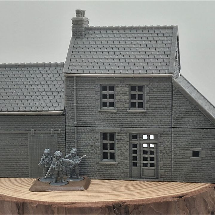 3D Printable Normandy Farm - Farmhouse - Wargaming Terrain by Patrick ...