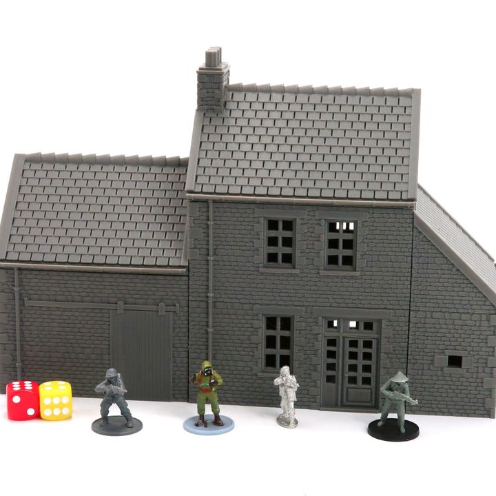 3D Printable Normandy Farm - Farmhouse - Wargaming Terrain by Patrick ...