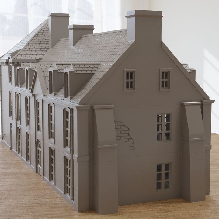 3D Printable Normandy Chateau st Come Breville Wargaming Terrain by ...