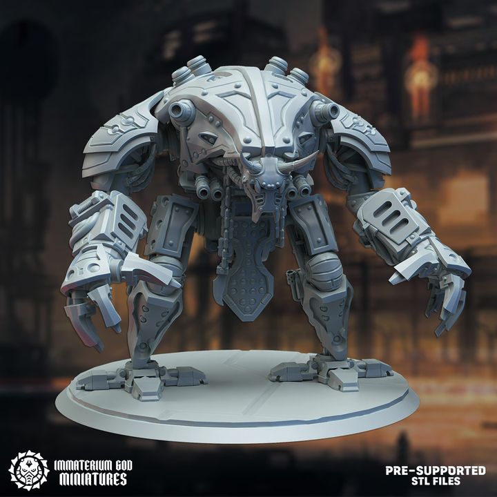 3D Printable Iron Knight + weapons (modular) by Immaterium God Miniatures