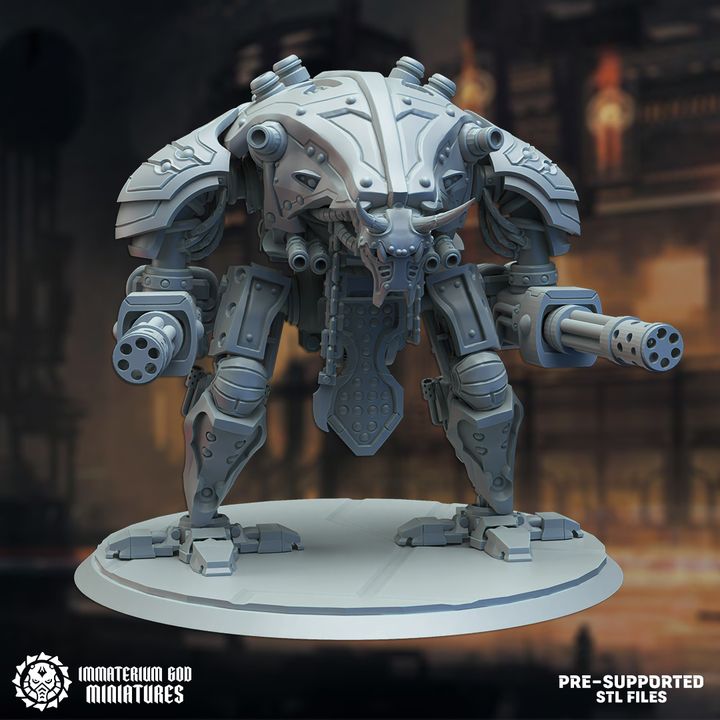 3D Printable Iron marauder + weapons (modular) by Immaterium God Miniatures