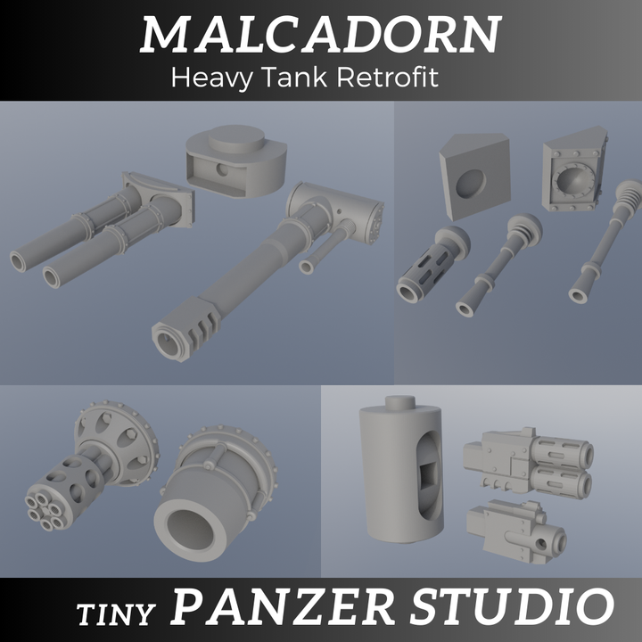 3D Printable Michael Dorn Heavy Tank conversion kit by Tiny Panzer Studio