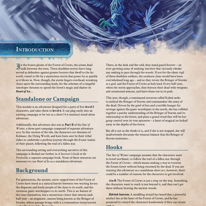 3D Printable PDF - Heart of Ice (5e Adventure) by Mammoth Factory