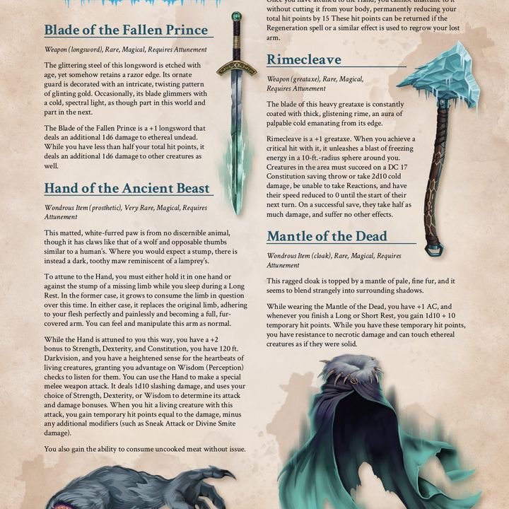 3D Printable PDF - Heart of Ice (5e Adventure) by Mammoth Factory