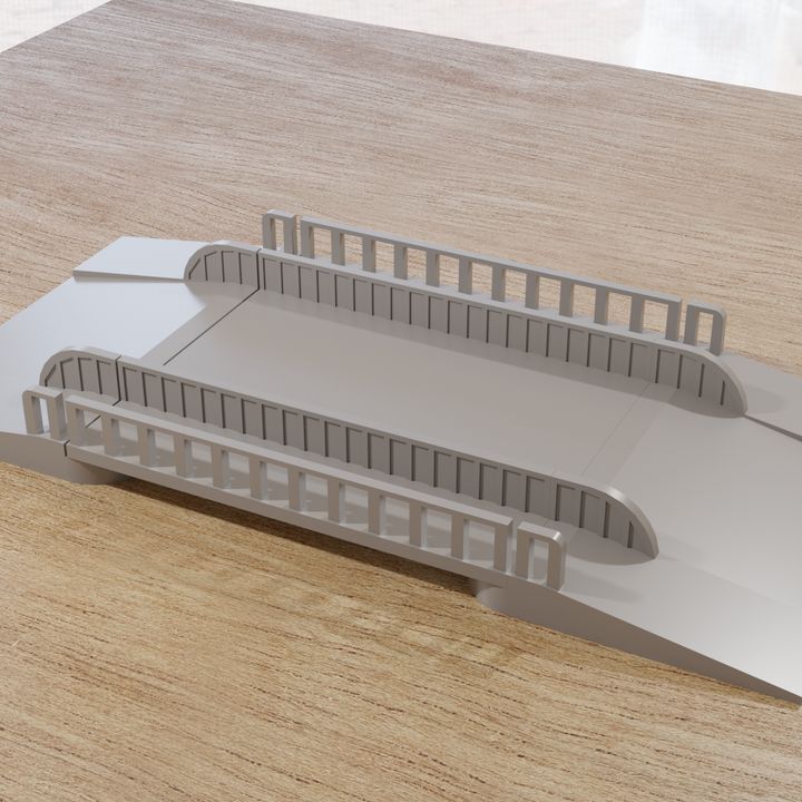 3D Printable Flat Steel Bridge - Tabletop Wagaming Terrain by Patrick ...