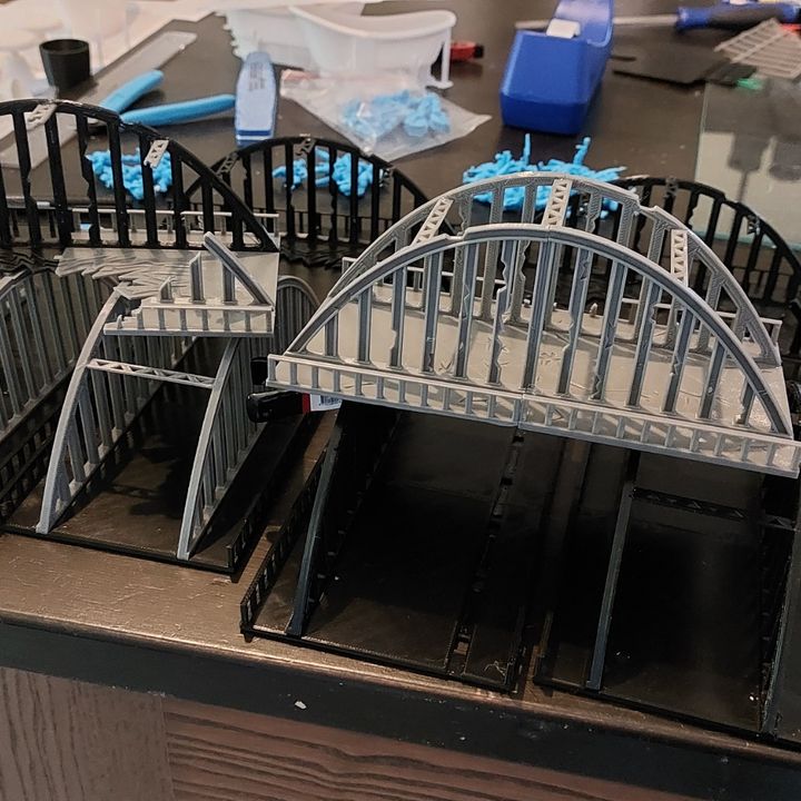 3D Printable Steel Arch Bridge - Tabletop Wagaming Terrain by Patrick ...