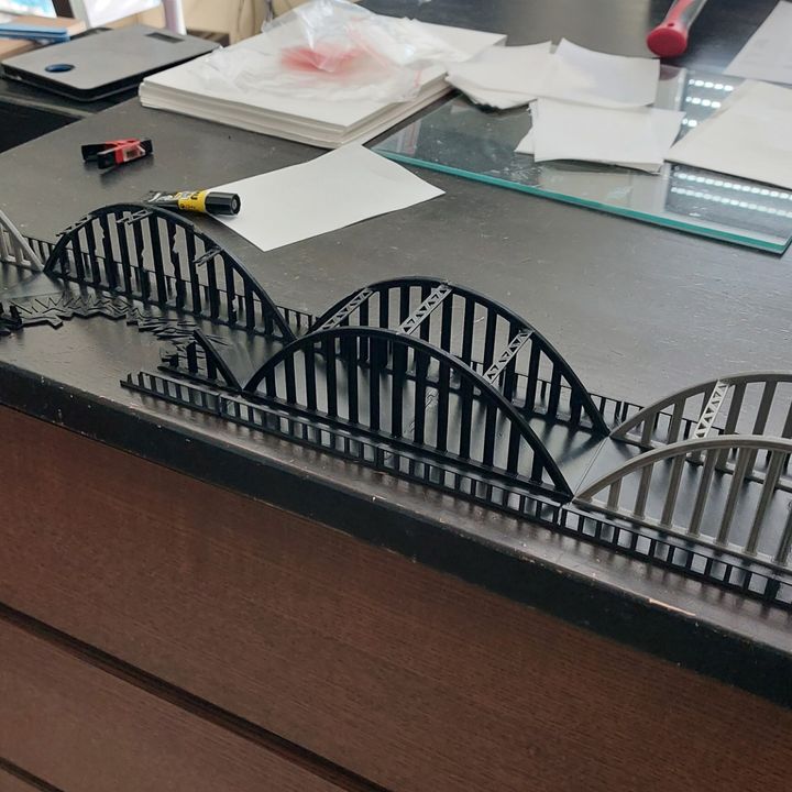 3D Printable Steel Arch Bridge - Tabletop Wagaming Terrain by Patrick ...