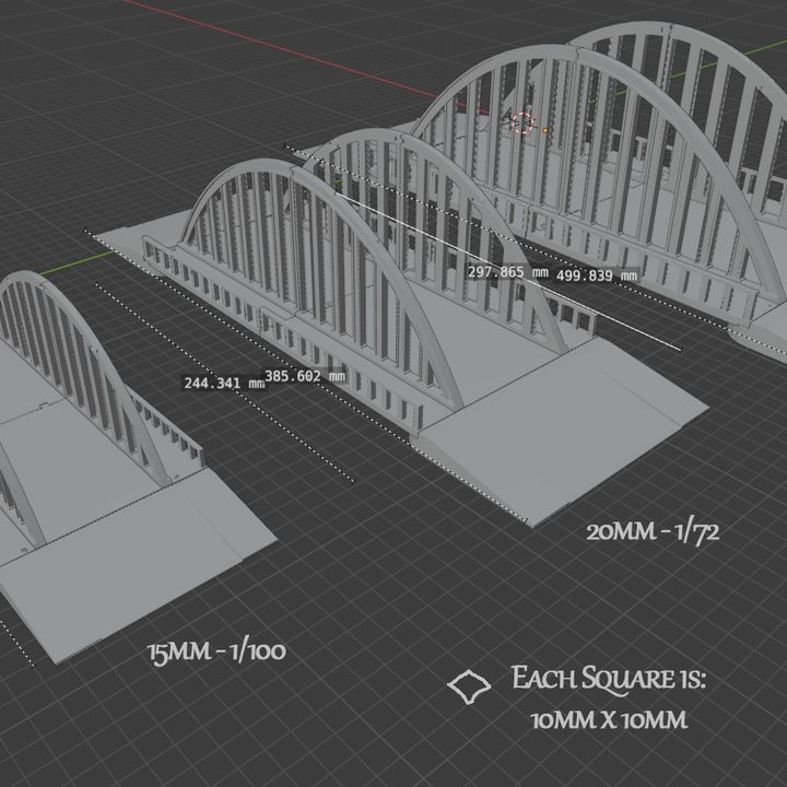 3D Printable Steel Arch Bridge - Tabletop Wagaming Terrain by Patrick ...