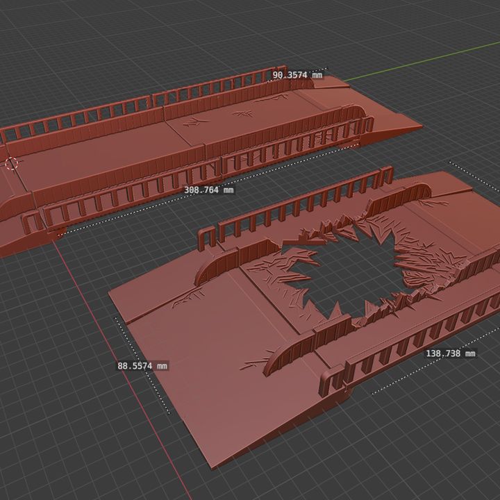 3D Printable Steel Arch Bridge - Tabletop Wagaming Terrain by Patrick ...