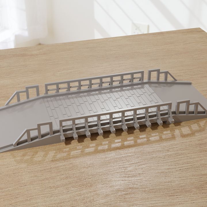 3D Printable Wooden Bridge - Tabletop Wagaming Terrain by Patrick ...
