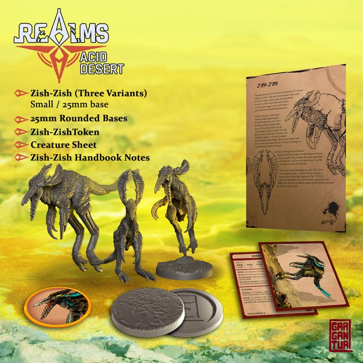 3D Printable REALMS: ACID DESERT - Zish-Zish by GARGANTUA