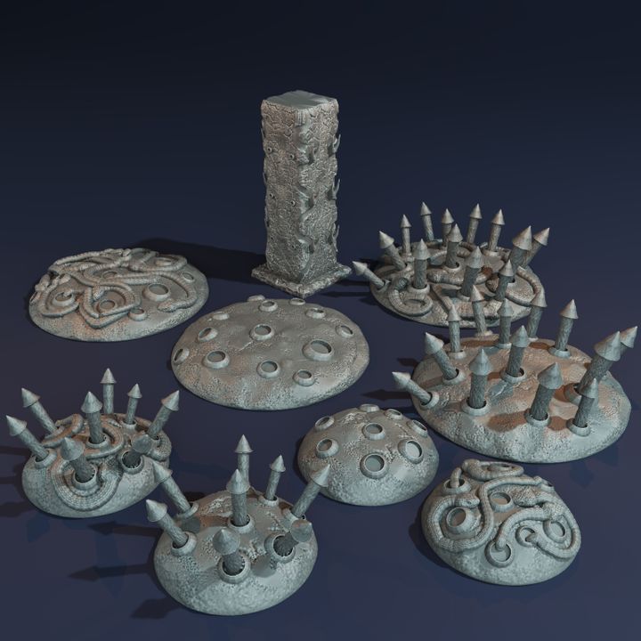 3D Printable Spike and Snake Pit Traps by Krakulu