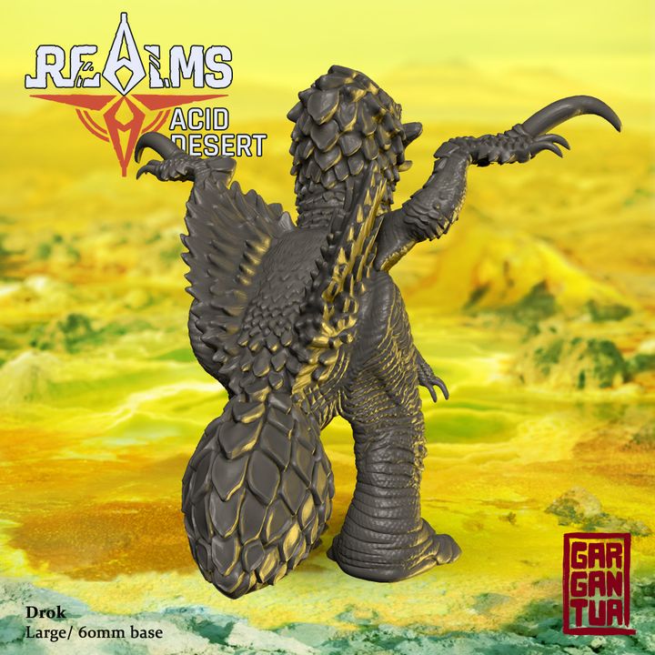 3D Printable REALMS: ACID DESERT - Drok by GARGANTUA