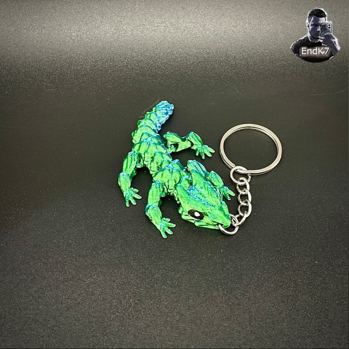 3D Printable Little Grass Dragon Keychain - Articulated - Print in ...