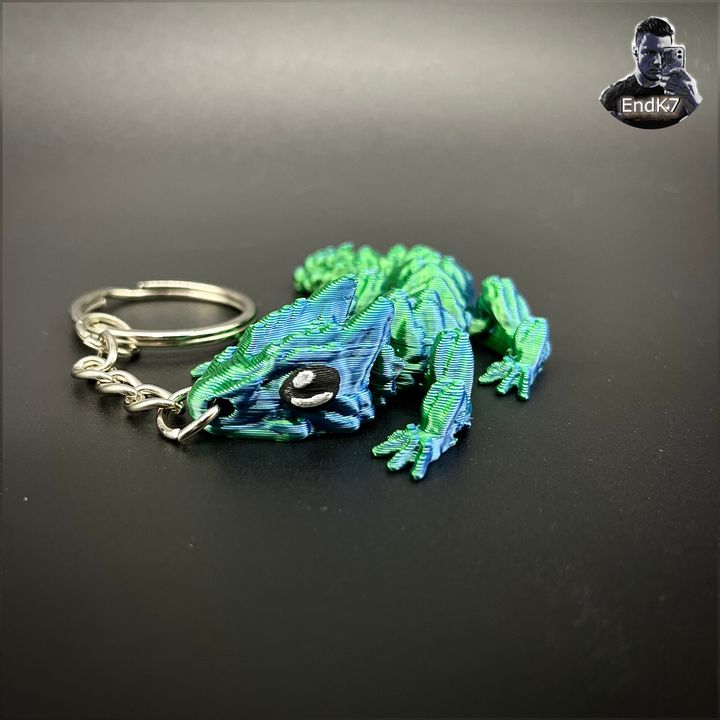 3D Printable Little Grass Dragon Keychain - Articulated - Print in ...