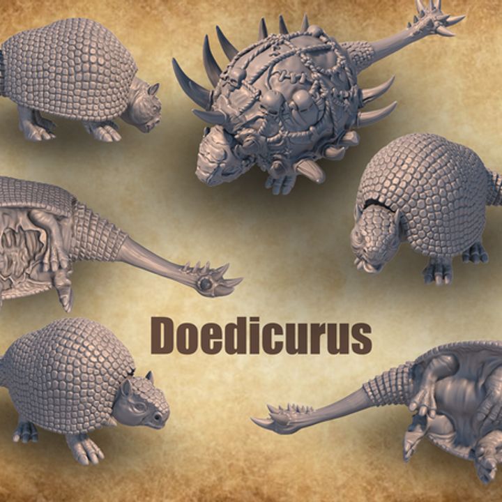 3D Printable Epic set of doedicurus, prehistoric beast by StoneAxe ...