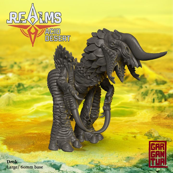 3D Printable REALMS: ACID DESERT FULL MINIATURE + PDF BUNDLE by GARGANTUA
