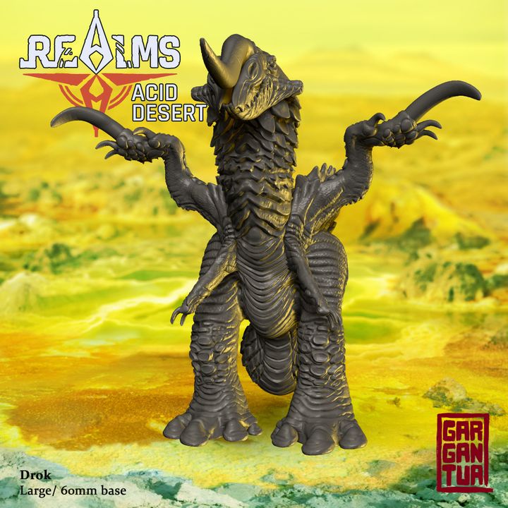 3D Printable REALMS: ACID DESERT FULL MINIATURE + PDF BUNDLE by GARGANTUA