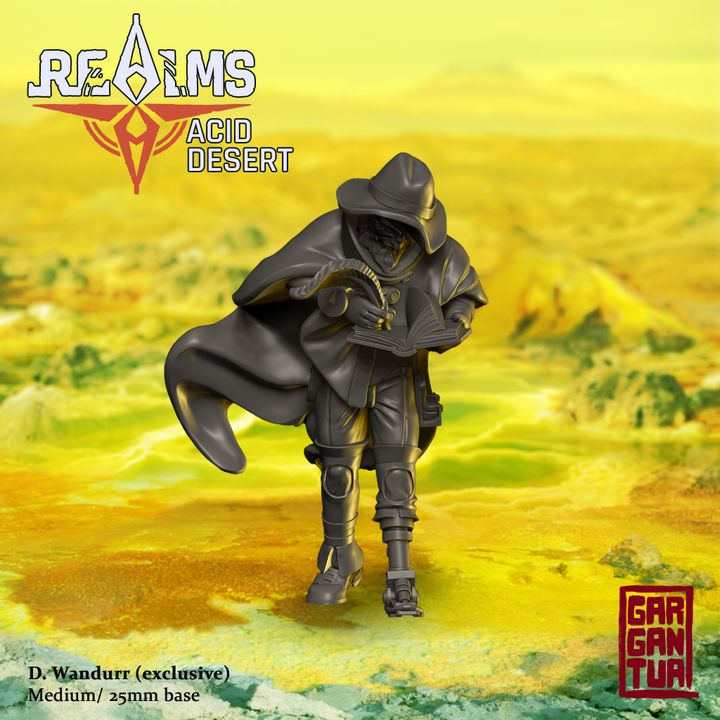 3D Printable REALMS: ACID DESERT FULL MINIATURE + PDF BUNDLE by GARGANTUA