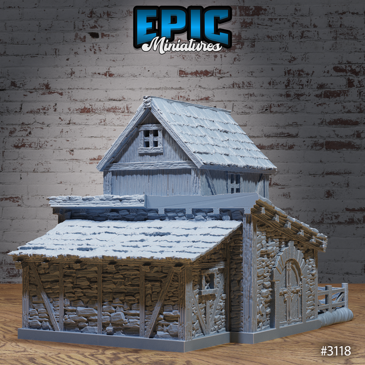 3D Printable Horse Stable / Farm Building / Farmhouse / Stallion Barn ...