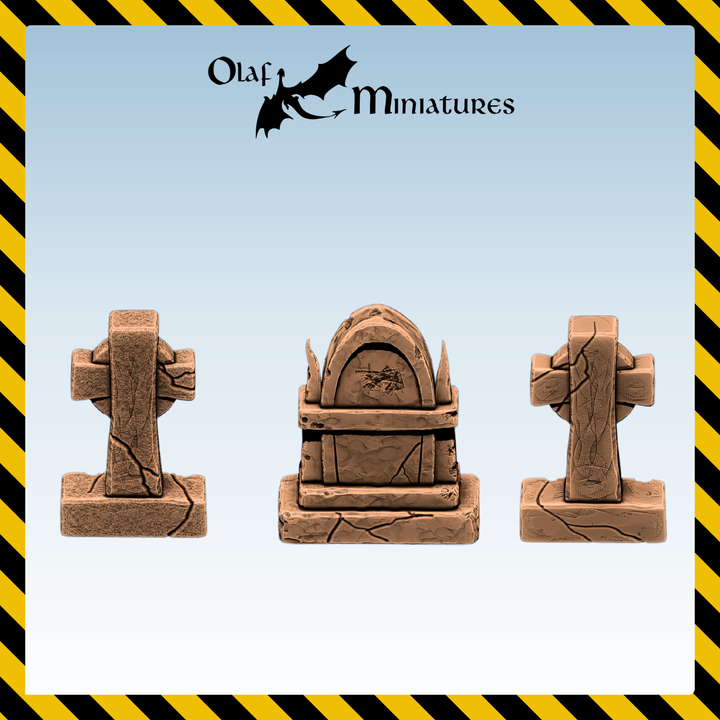 3D Printable Graves - free sample by Olaf Miniatures Bits