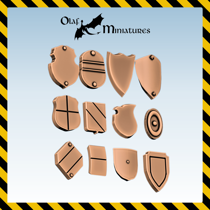 Descargar Heraldic shoulder shields de Olaf Miniatures Bits