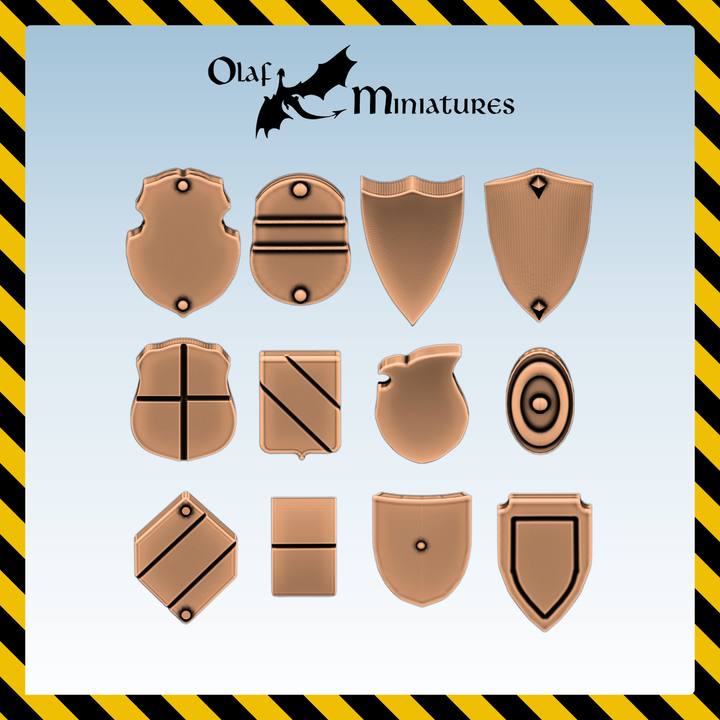 Descargar Heraldic shoulder shields de Olaf Miniatures Bits