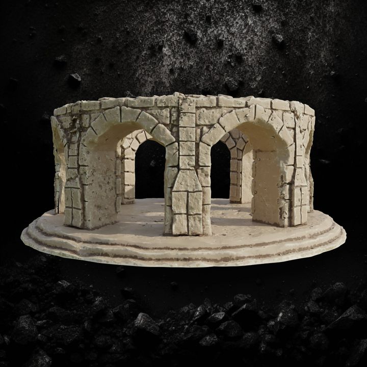 3D Printable Circular Stone Ruins by Galandir's Pit & Cie