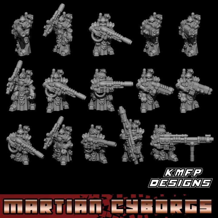 3D Printable Martian Cyborg Infantry "TypeS" by KMFP Designs