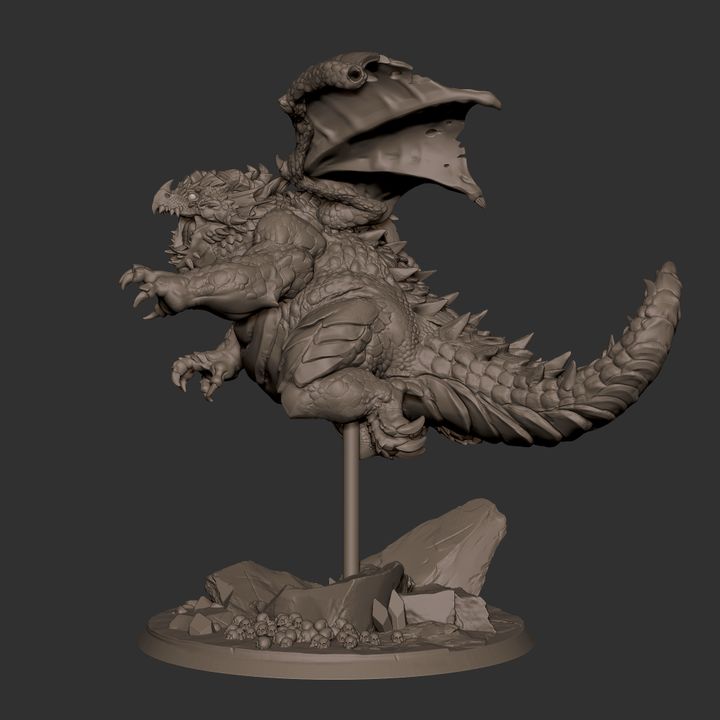 3D Printable Chonky Dragon (Forge Boss) by Bite the Bullet