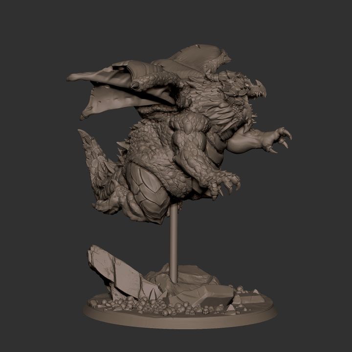 3D Printable Chonky Dragon (Forge Boss) by Bite the Bullet