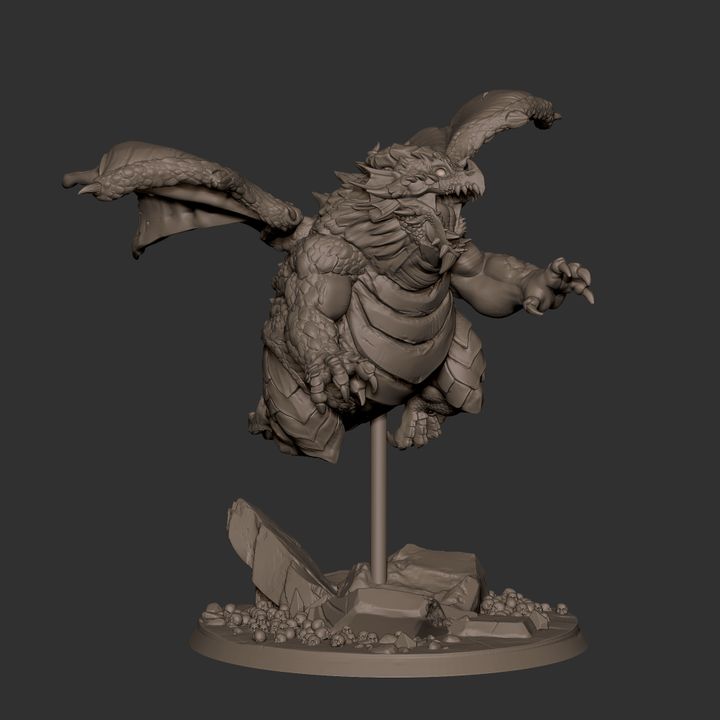 3D Printable Chonky Dragon (Forge Boss) by Bite the Bullet