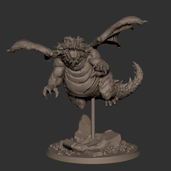 3D Printable Chonky Dragon (Forge Boss) by Bite the Bullet