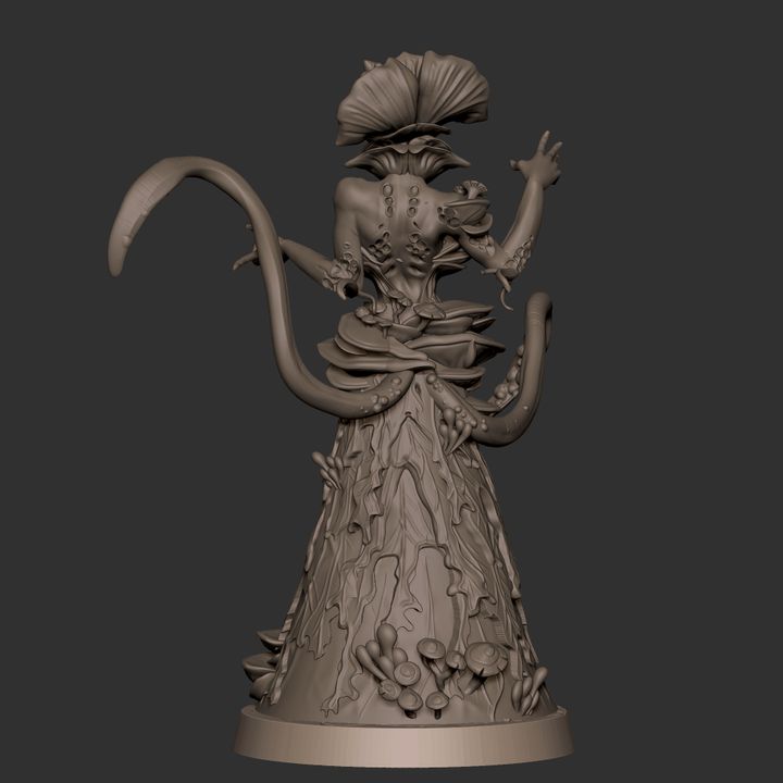 3D Printable Zuggy, Queen of Fungi (2 Versions) by Bite the Bullet