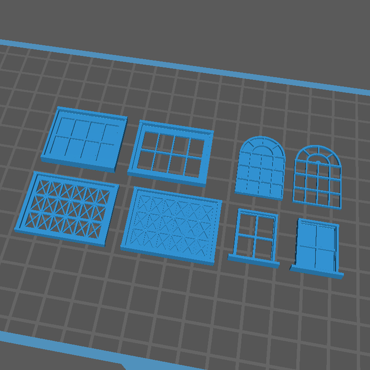 3D Printable Set of Windows by Oliver Spaeth