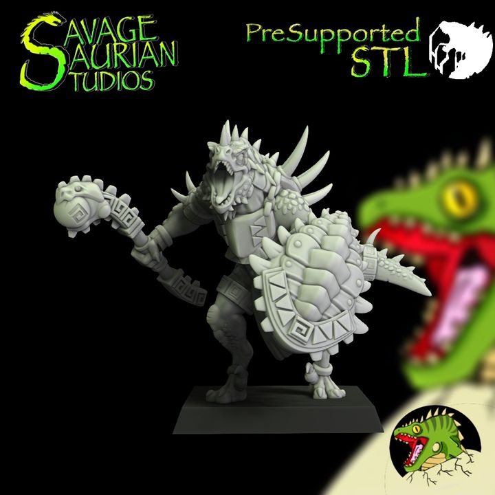 3D Printable Iguanisaur Oldclaw - Lizardmen by Savage Saurian Studios