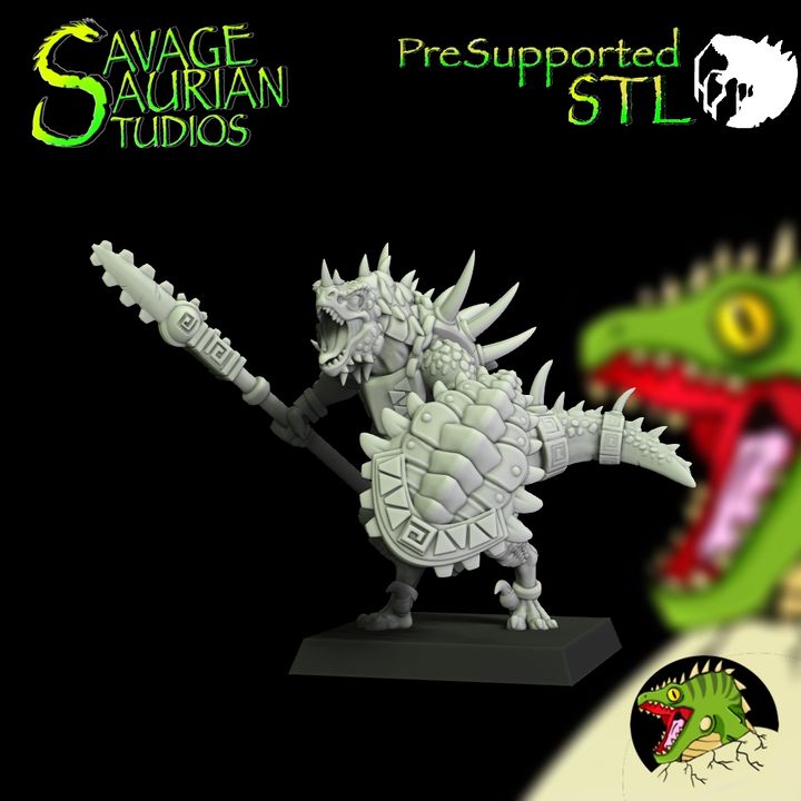 3D Printable Iguanisaur Oldclaw - Lizardmen by Savage Saurian Studios