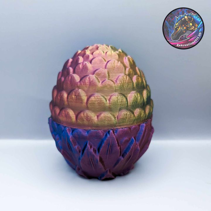 3D Printable Feather Dragon Egg by Kirsten M