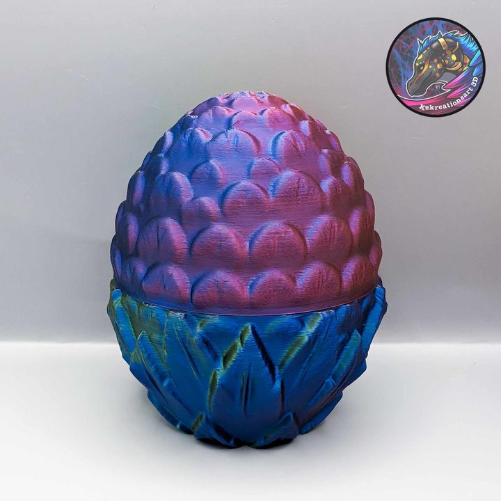 3D Printable Feather Dragon Egg by Kirsten M