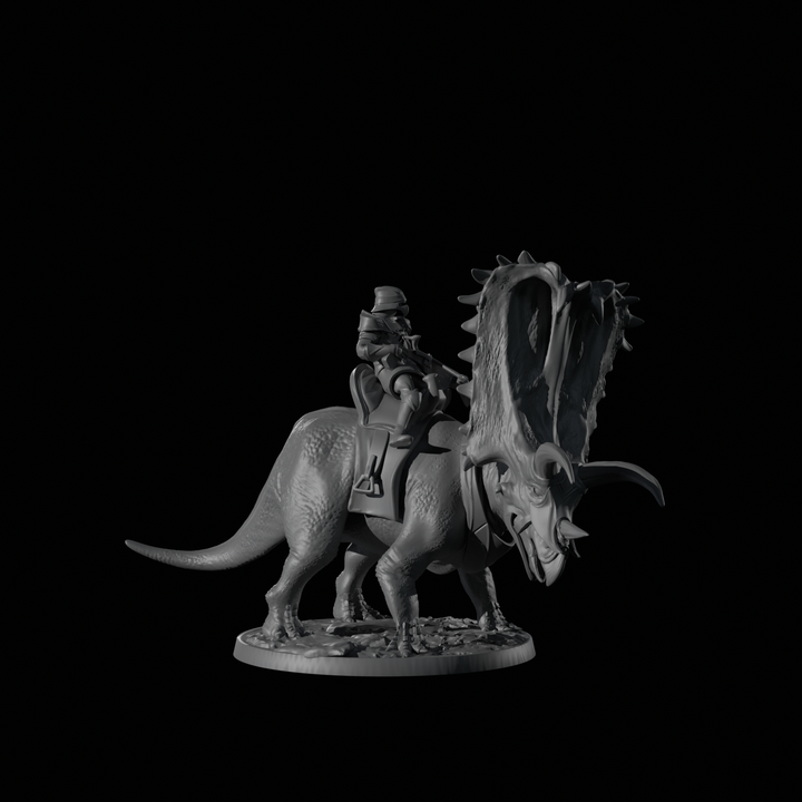 3D Printable pentaceratops MOUNT RIDER by Dinoworld