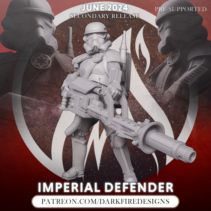 3D Printable Imperial Defender- Heavy Gunner by Dark Fire Designs